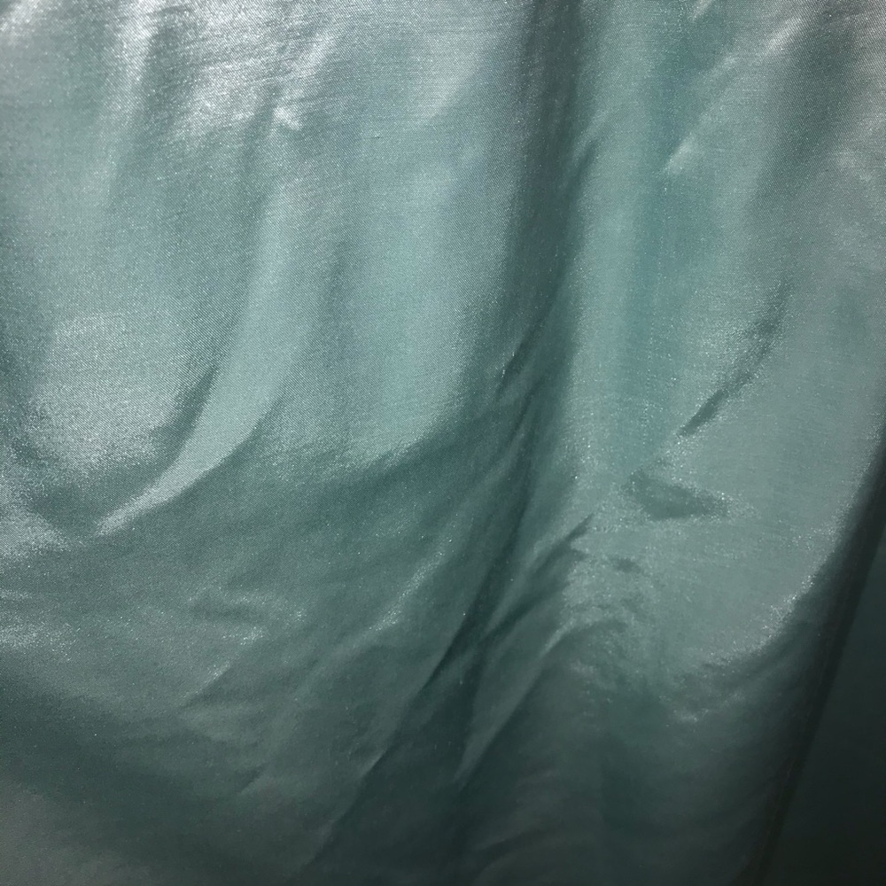 Vintage Aqua Blue Satin Flannel Nightgown - Gem
